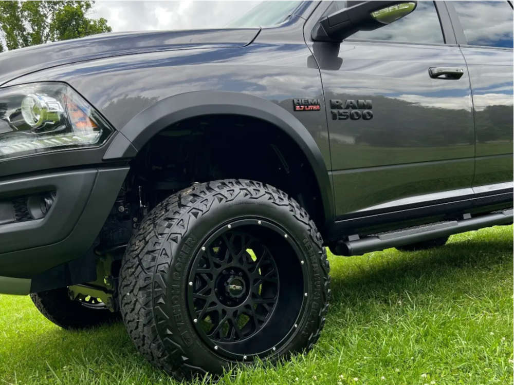 2016 Ram 1500 with 20x12 -51 Vision Rocker 412 and 35/12.5R20 Venom ...