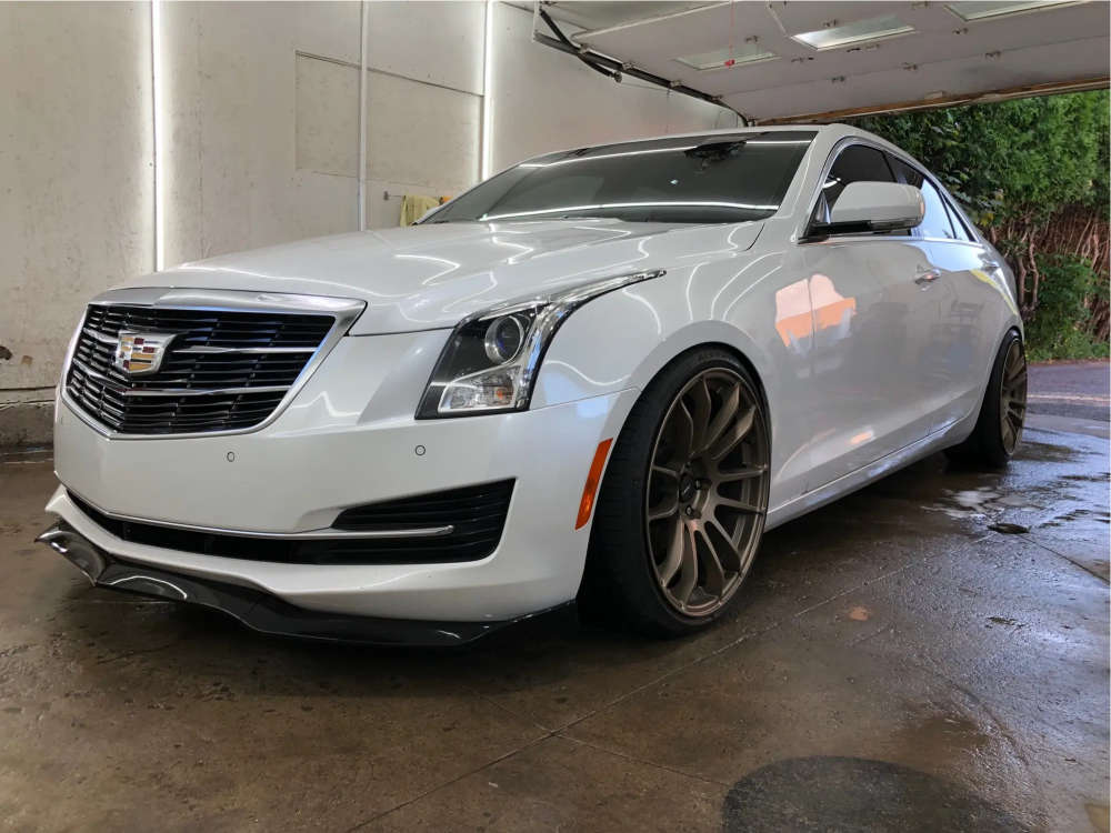 2017 Cadillac ATS with 19x9.5 35 AVID1 Av20 and 235/35R19 Zeta Alventi ...