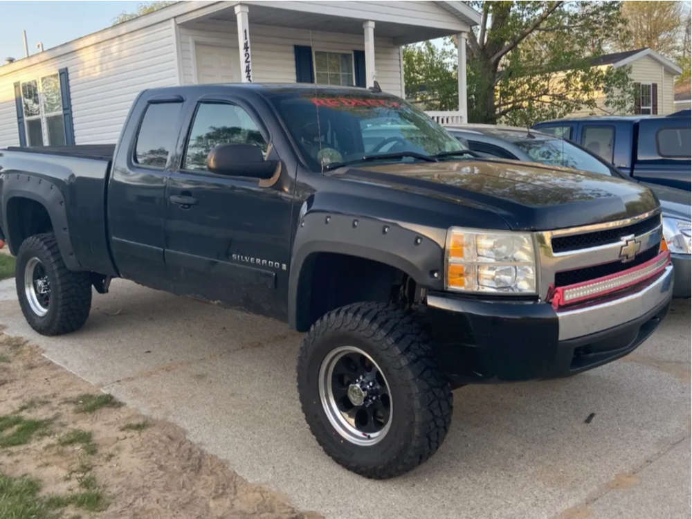 2008 Chevrolet Silverado 1500 with 18x9 0 Alloy Ion 171 and 35/12.5R18 ...