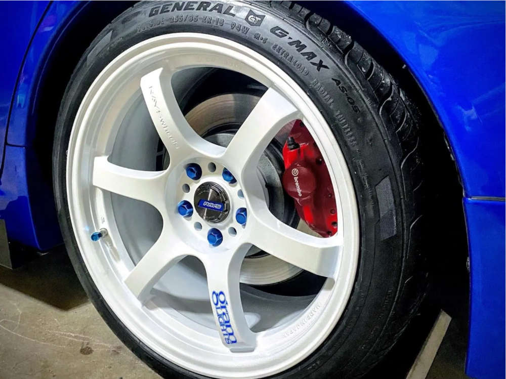 2015 Mitsubishi Lancer with 18x9.5 22 Gram Lights 57dr and 255/35R18 ...