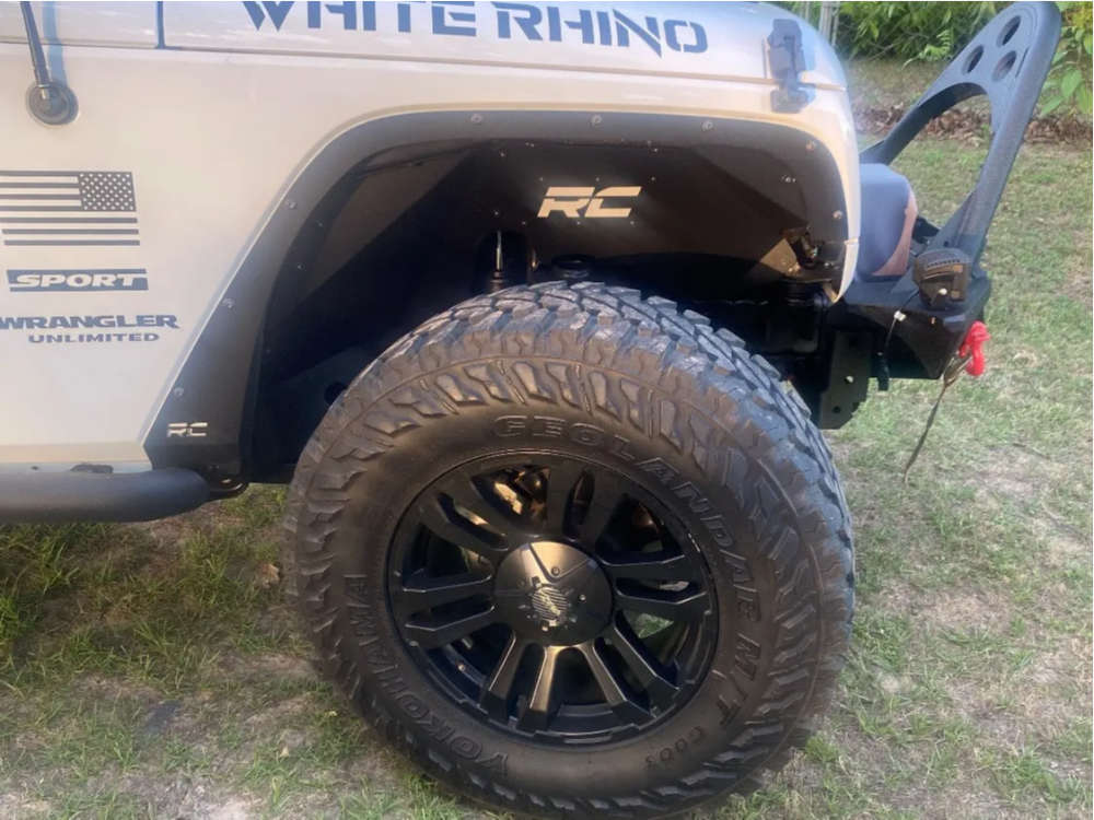 2017 Jeep Wrangler with 18x9 25 MB Wheels Tko and 295/70R18 Yokohama ...