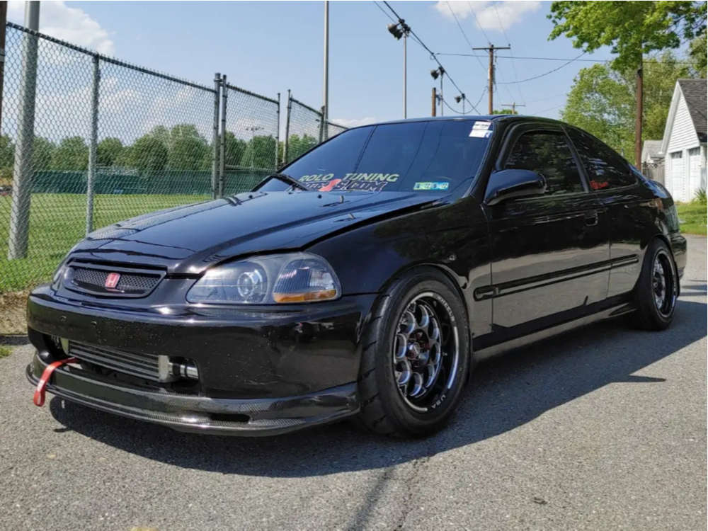 1997 Honda Civic with 15x8 20 VMS Modulo and 225/50R15 Toyo Tires ...