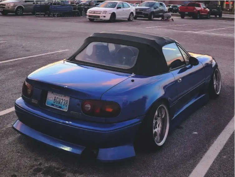 1994 Mazda Miata with 15x7.5 -5 CST Precedeo Demon Camber and 195/45R15 ...