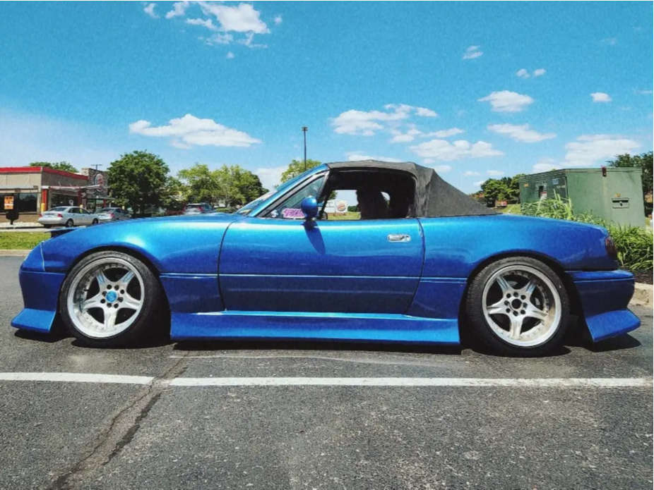 1994 Mazda Miata with 15x7.5 -5 CST Precedeo Demon Camber and 195/45R15 ...