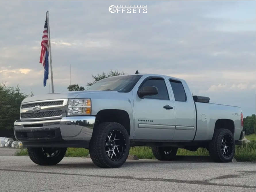 2013 Chevrolet Silverado 1500 with 20x10 -29 Vision Sliver and 33/12 ...