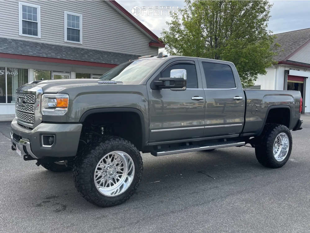 2018 GMC Sierra 2500 HD with 22x12 -44 American Force Locus Ss and 37/ ...