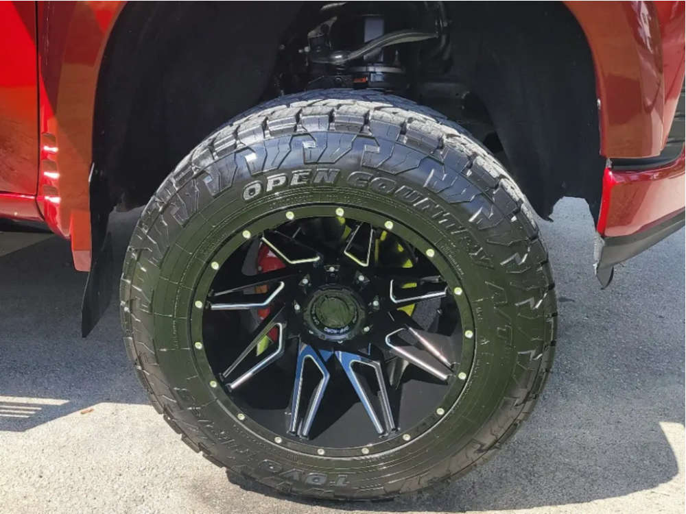 2021 Chevrolet Silverado 1500 with 20x12 -44 XF Offroad Xf-218 and 35/ ...