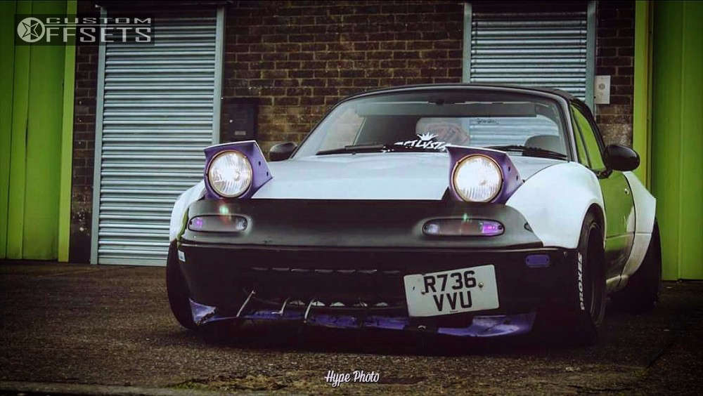 1997 Mazda MX-5 Miata with 15x9 -13 Japan Racing JR19 and 215/45R15 ...