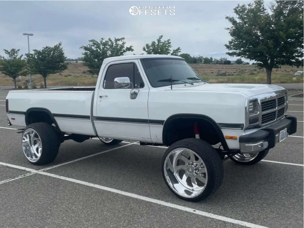 1991 Dodge W250 with 24x14 -73 American Force Blade SS and 305/35R24 ...