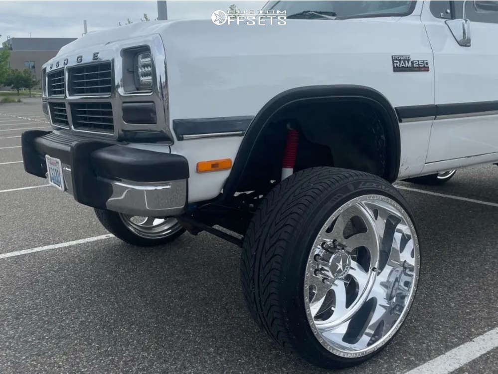 1991 Dodge W250 with 24x14 -73 American Force Blade SS and 305/35R24 ...