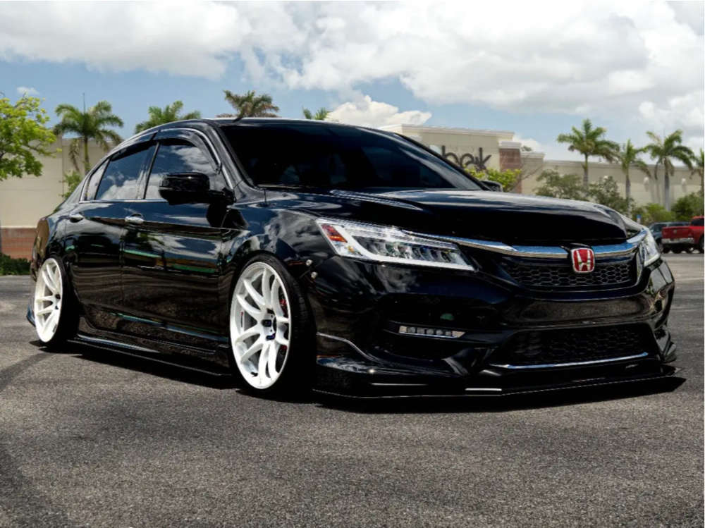2016 Honda Accord with 19x9.5 25 Work Emotion Cr Kiwami and 225/35R19 Falken Fk453 and Coilovers ...