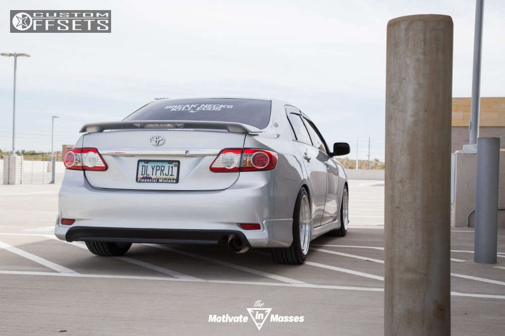 2013 Toyota Corolla with 17x8.5 30 ESR Sr02 and 225/45R17 Hankook ...