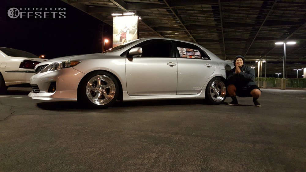 2013 Toyota Corolla with 17x8.5 30 ESR Sr02 and 225/45R17 Hankook ...