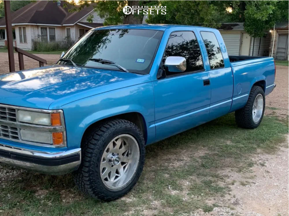 1993 Chevrolet C1500 with 20x10 -19 Raceline Disruptor and 275/55R20 ...