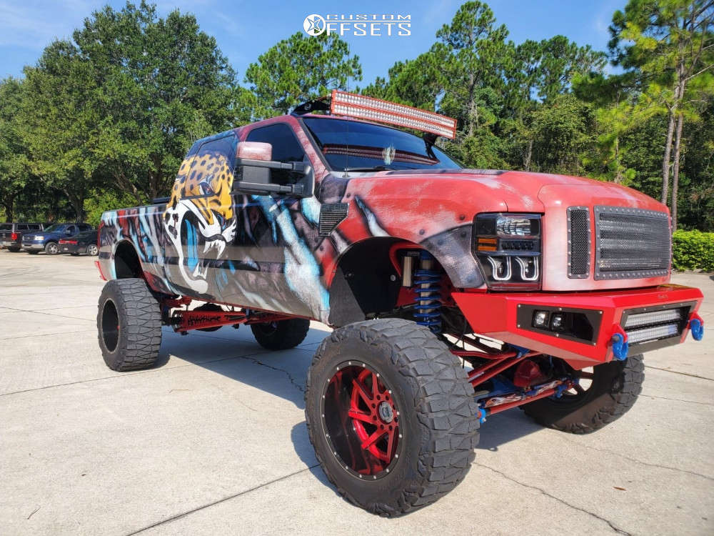 Muddy Lifted Ford Trucks