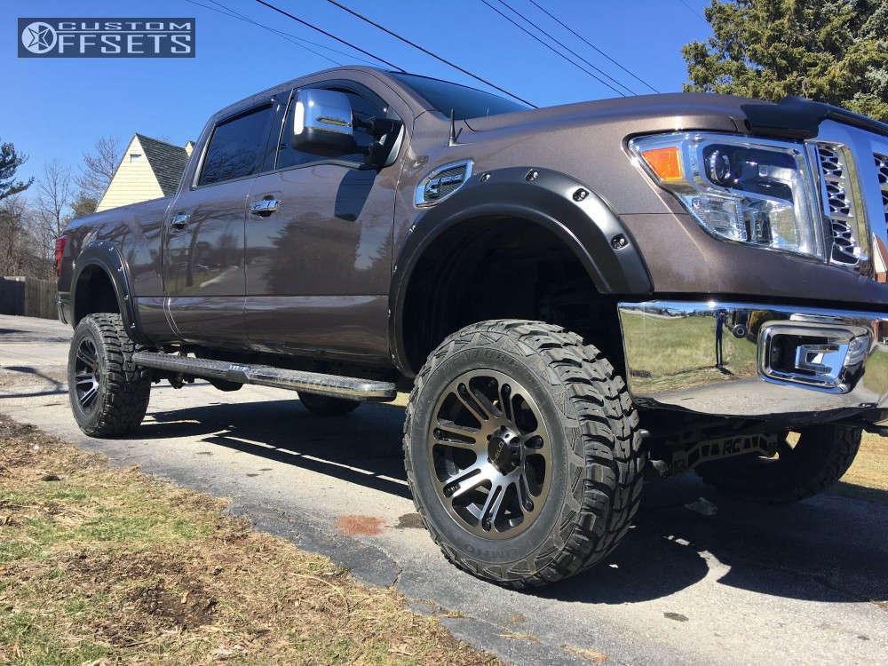 2016 Nissan Titan XD with 20x10 -18 Helo He904 and 35/12.5R20 Kumho ...