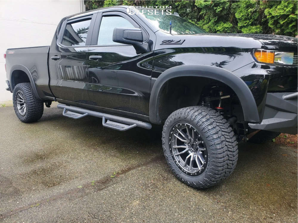 2021 Chevrolet Silverado 1500 with 20x10 -18 Fuel Rebel and 33/12.5R20 ...