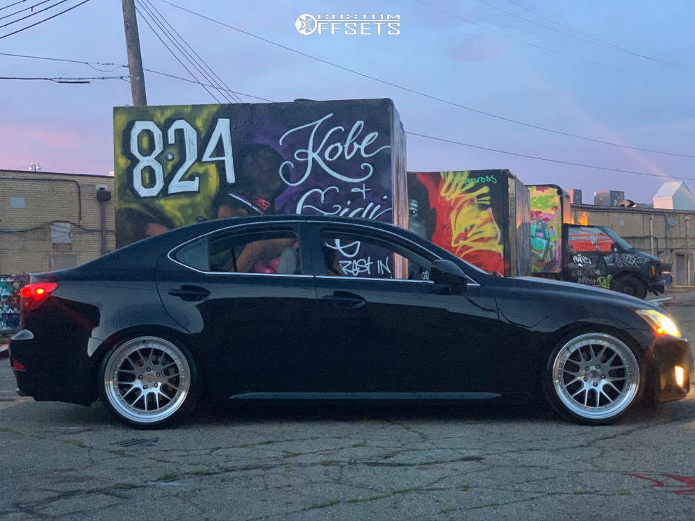 2008 Lexus IS250 with 19x9.5 22 Aodhan Ds06 and 215/35R19 Delinte D7 ...