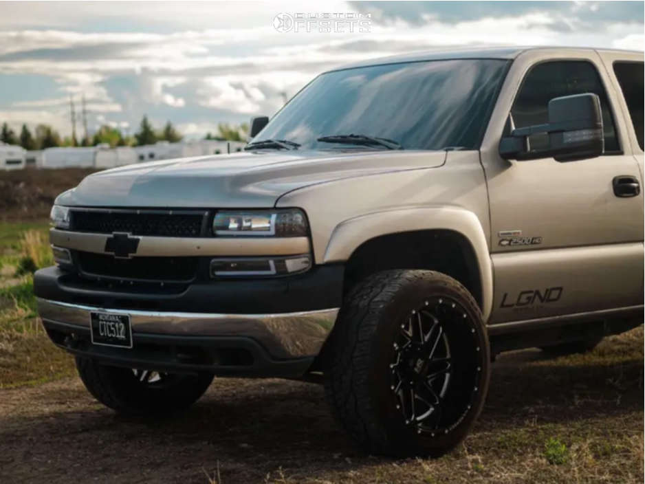 2002 Chevrolet Silverado 2500 HD with 22x12 -51 Hardrock Bones Xposed ...