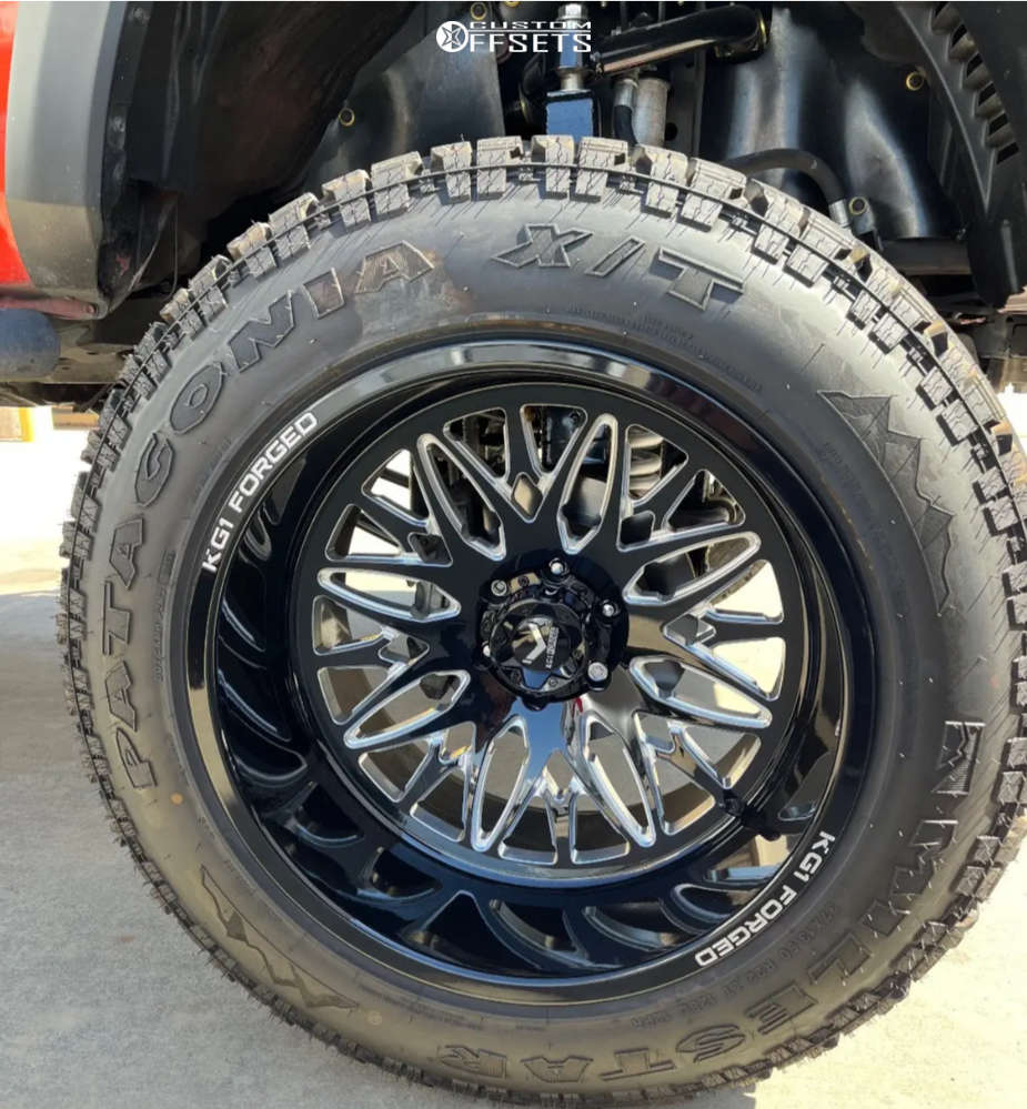 2017 Toyota Tacoma with 22x14 -76 KG1 Forged Trident and 37/13.5R22 ...