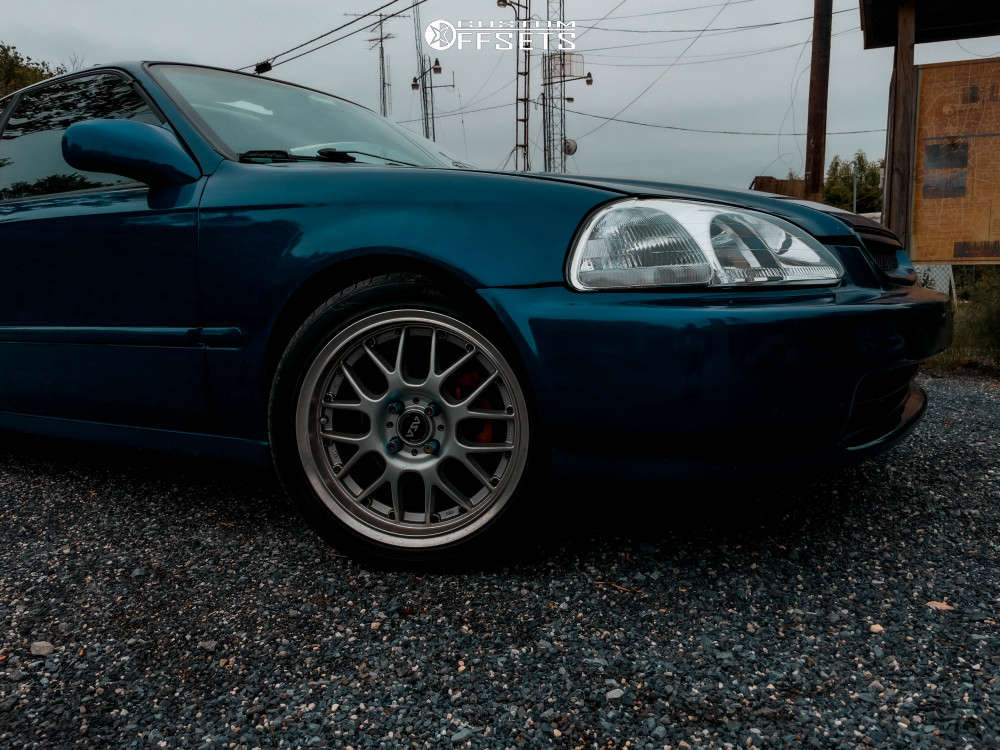 1996 Honda Civic with 16x7 38 ASA Ar1 and 205/45R16 Ironman Imove Gen2 ...