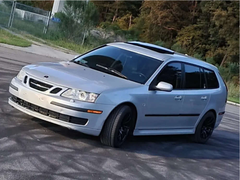 2006 Saab 9-3 with 17x9 30 Vors Tr4 and 235/45R17 Continental Extremecontact Dws06 Plus and ...