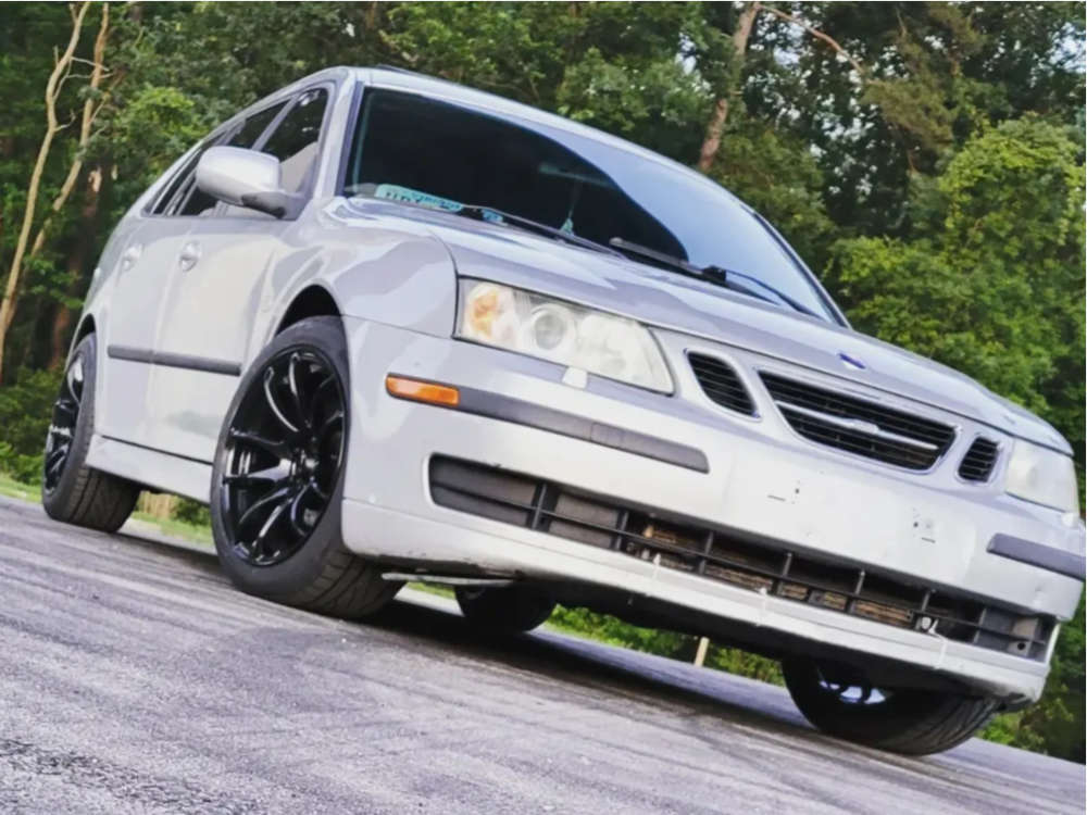 2006 Saab 9-3 with 17x9 30 Vors Tr4 and 235/45R17 Continental ...