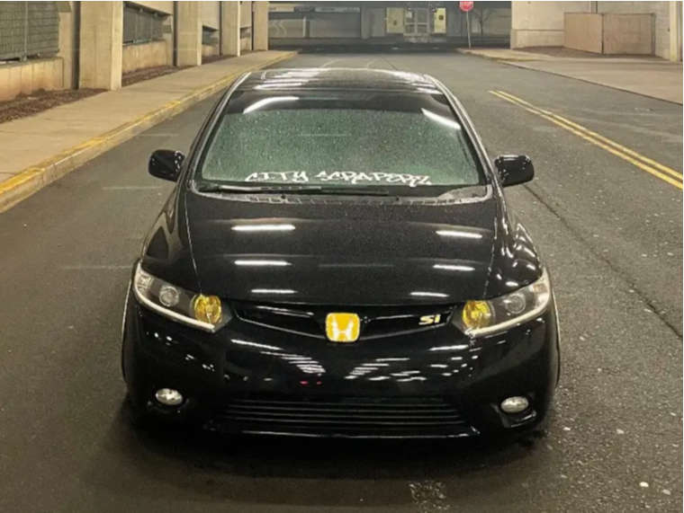 2007 Honda Civic with 17x9.5 15 MB Wheels Battles and 215/40R17 Leao ...