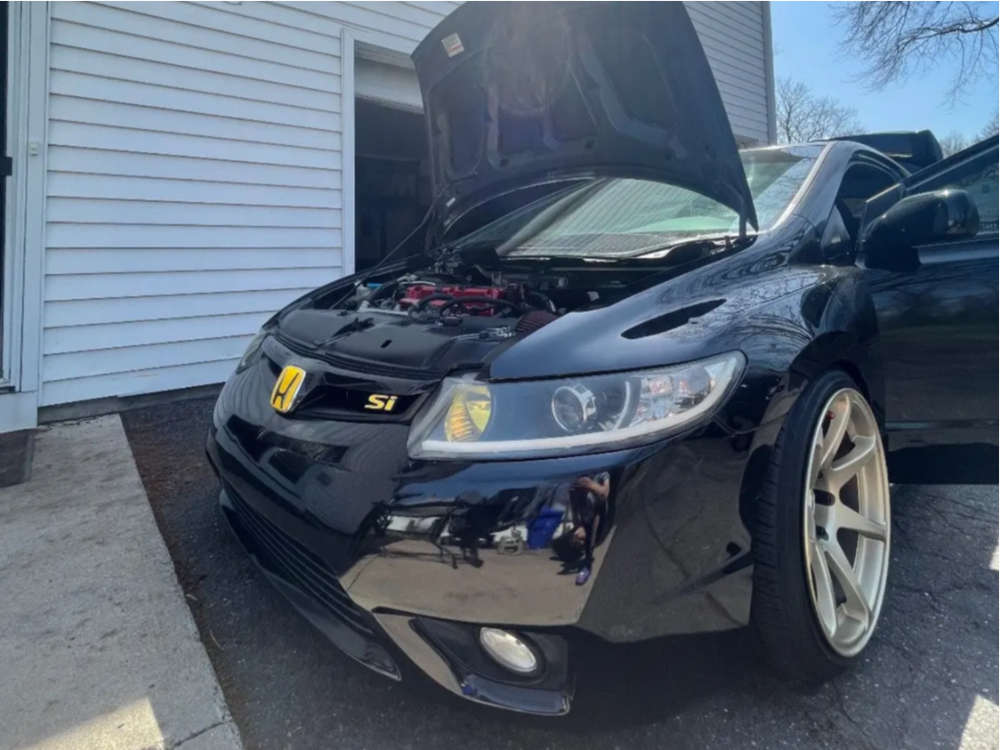 2007 Honda Civic with 17x9.5 15 MB Wheels Battles and 215/40R17 Leao ...