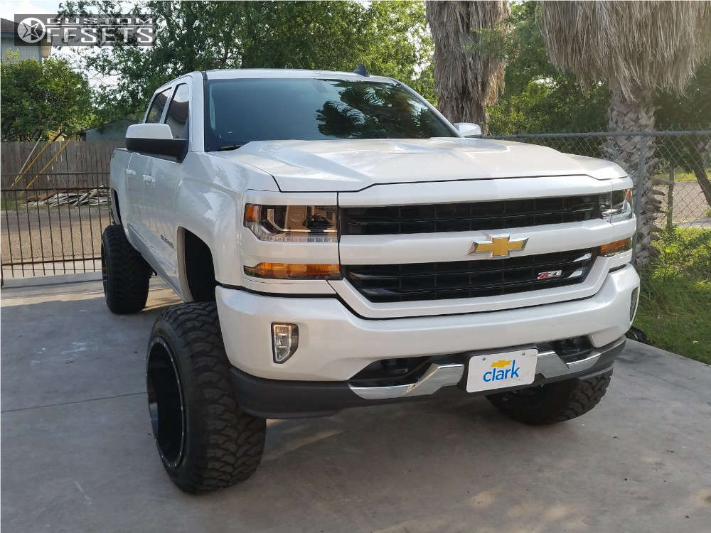 2017 Chevrolet Silverado 1500 with 22x14 -76 Hostile Sprocket and 35/12.5R22 RBP Repulsor MT and ...