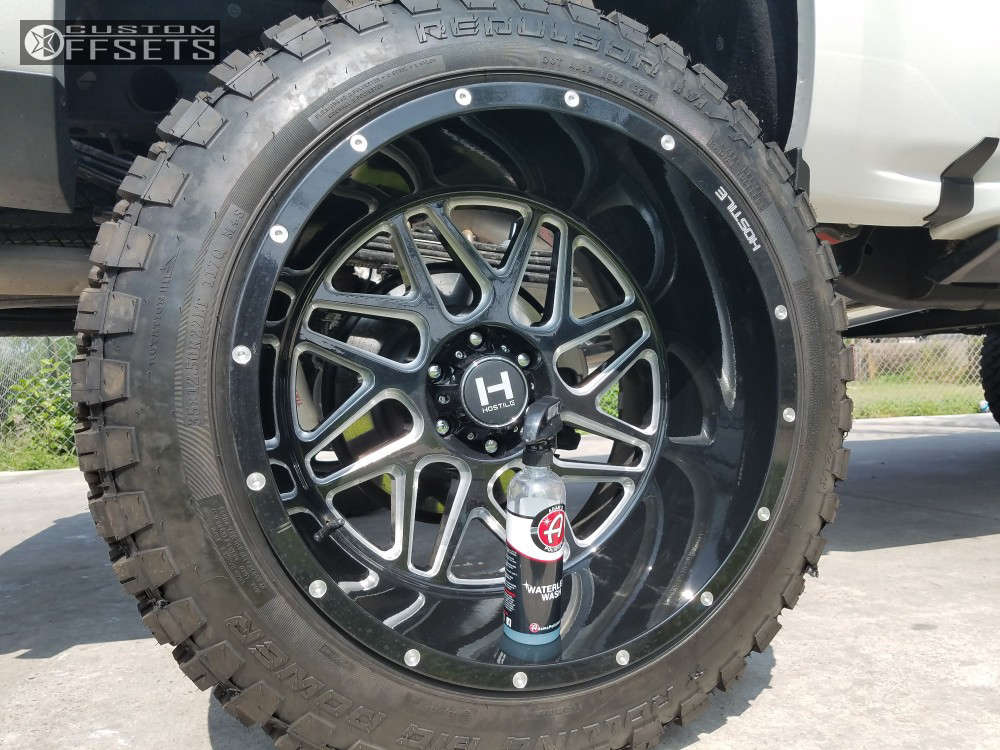 2017 Chevrolet Silverado 1500 with 22x14 -76 Hostile Sprocket and 35/12.5R22 RBP Repulsor MT and ...