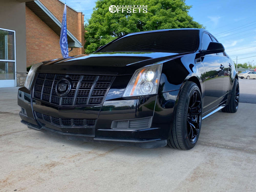 2012 Cadillac CTS with 18x9.5 22 Vors Tr4 and 255/45R18 Landspider ...