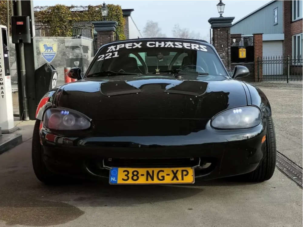 1999 Mazda Miata with 15x9 -13 Japan Racing JR19 and 205/55R15 Nankang ...