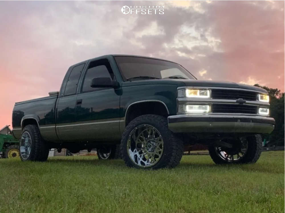 1998 Chevrolet C1500 with 20x12 -51 Vision Rocker 412 and 285/55R20 ...