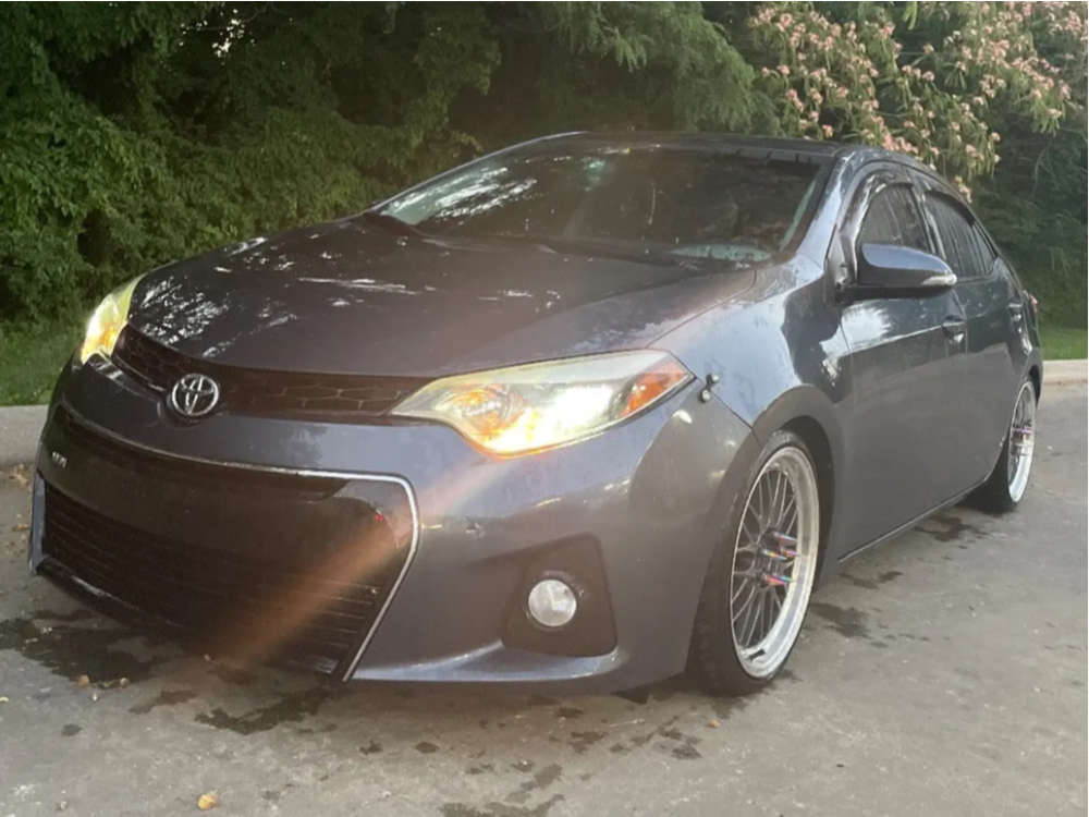 2014 Toyota Corolla with 18x8 35 Vors Vr8 and 215/35R18 Vercelli Strada ...