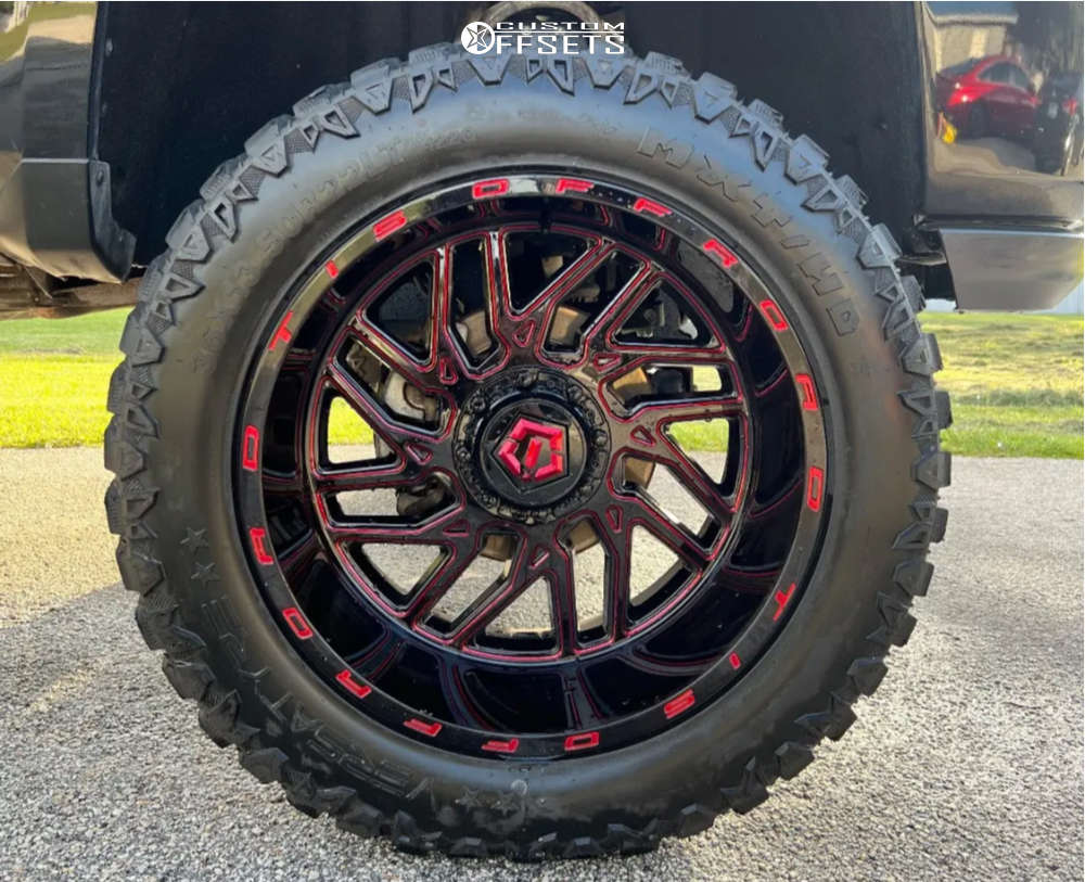 2016 Chevrolet Silverado 1500 with 22x12 -44 TIS 544BMR and 36/13.5R22 Versatyre Mxt and ...