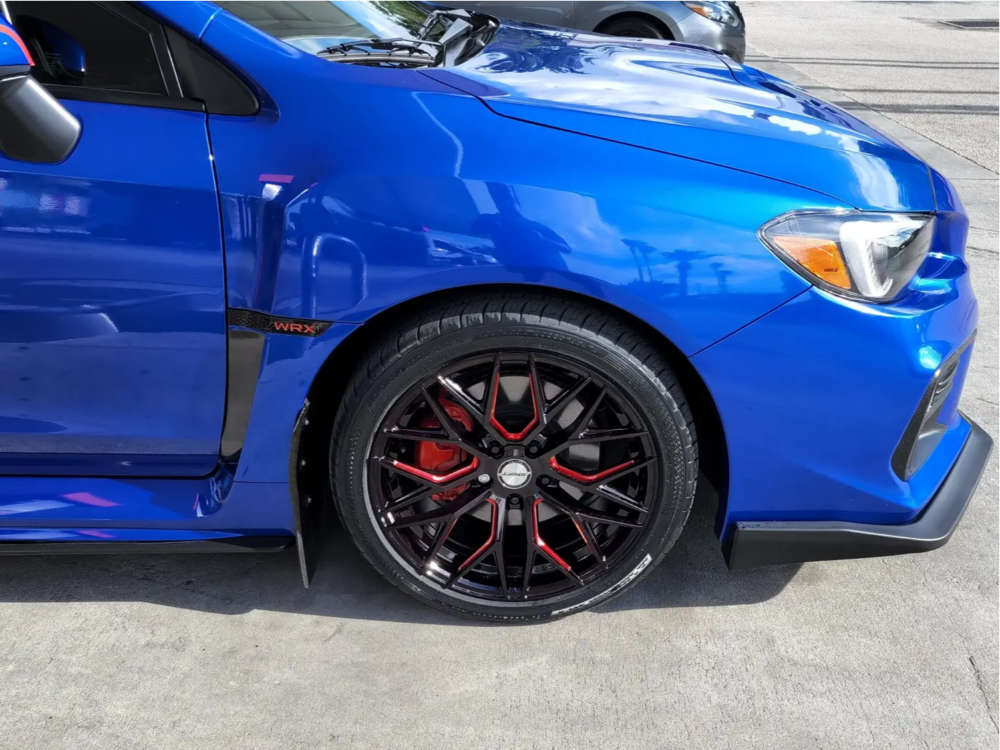 2021 Subaru WRX with 18x8 35 Shift Spring and 235/40R18 Vercelli Strada ...