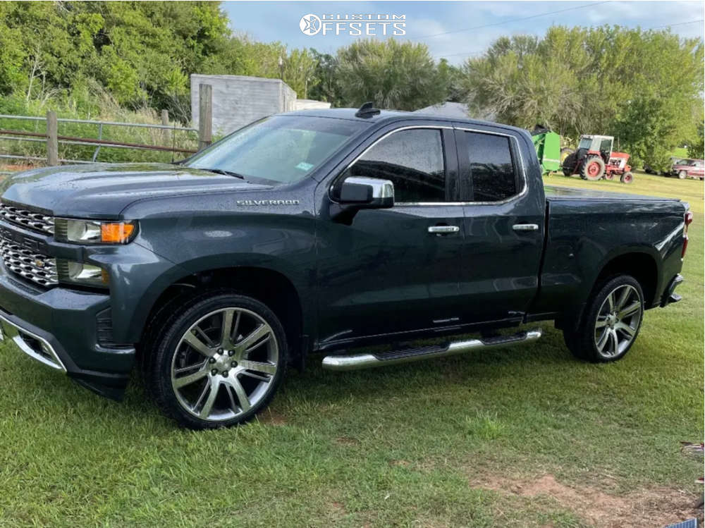 2021 Chevrolet Silverado 1500 with 24x10 30 Replica Tech Rt7 and 295 ...
