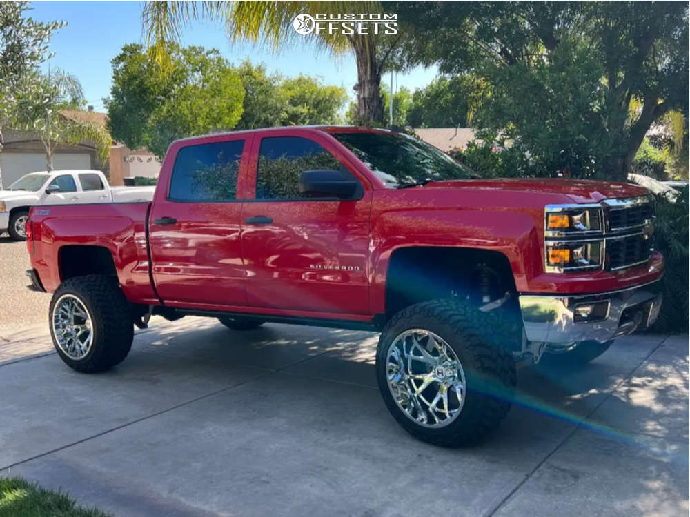 2014 Chevrolet Silverado 1500 with 22x14 -76 Hostile Rage and 325/50R22 Nitto Trail Grappler and ...