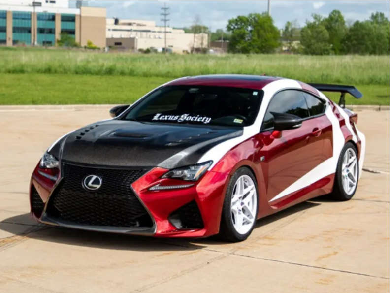 2015 Lexus RC F with 18x9.5 35 Kansei Astro and 275/35R18 Goodyear ...