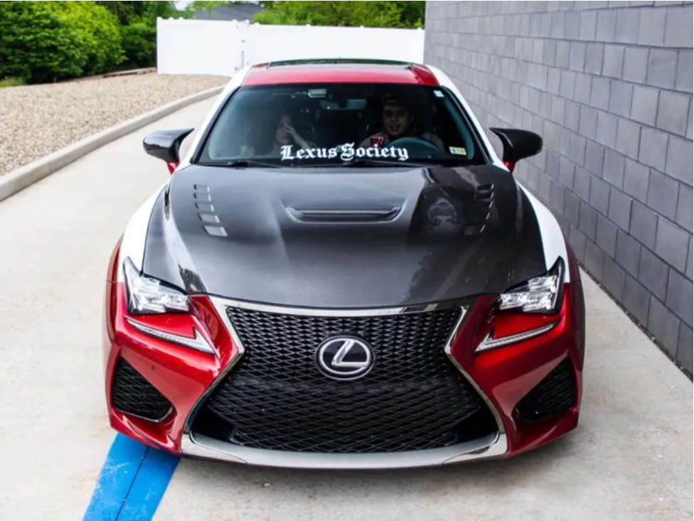 2015 Lexus RC F with 18x9.5 35 Kansei Astro and 275/35R18 Goodyear ...