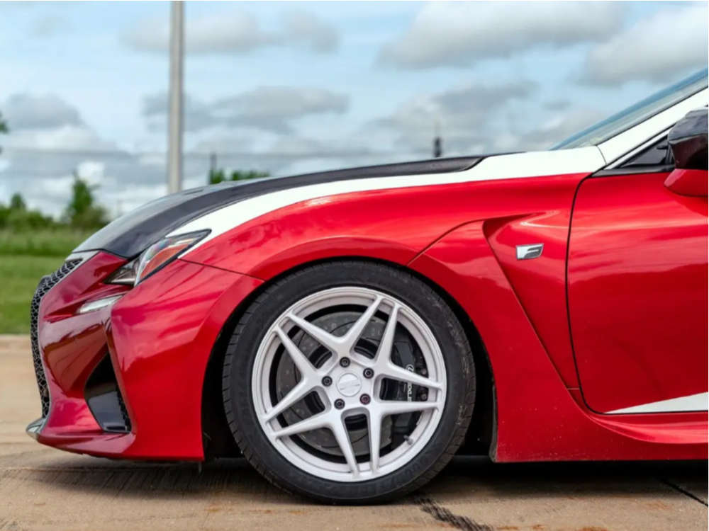 2015 Lexus RC F with 18x9.5 35 Kansei Astro and 275/35R18 Goodyear ...