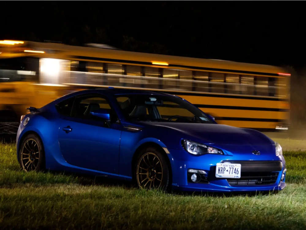 Subaru Brz Blue Gold Rims