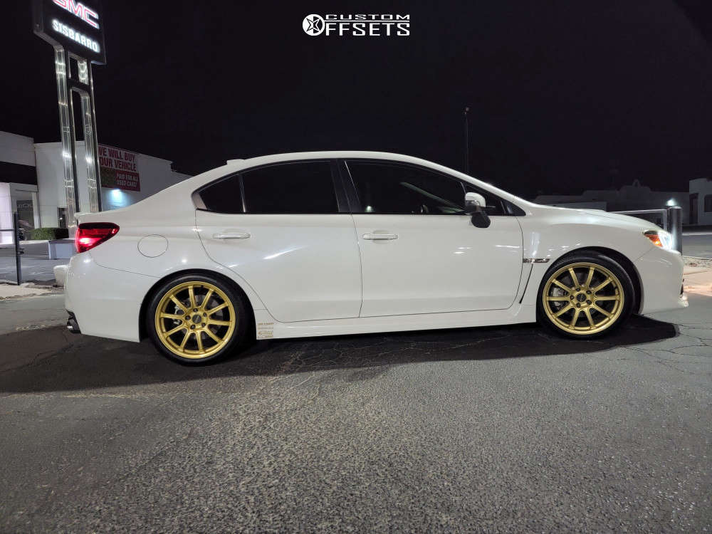 2017 Subaru WRX with 18x9.5 42 Method Mr503 and 265/40R18 Continental ...