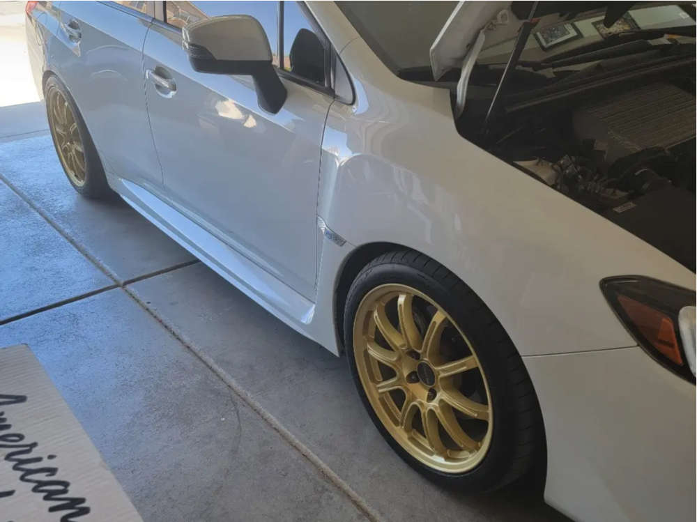 2017 Subaru WRX with 18x9.5 42 Method Mr503 and 265/40R18 Continental ...