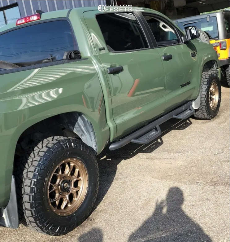 2021 Toyota Tundra with 18x9 -12 Fuel Tech and 305/65R18 Nitto Ridge ...