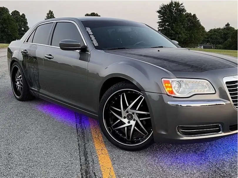 2012 Chrysler 300 with 22x9 15 Karma Kustoms K14 and 265/35R22 ...