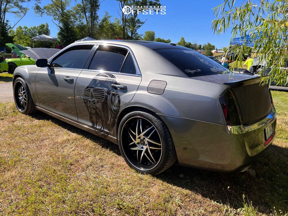 2012 Chrysler 300 with 22x9 15 Karma Kustoms K14 and 265/35R22 ...