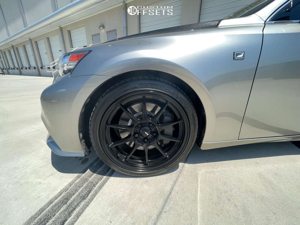 2016 Lexus IS350 with 18x8.5 35 Konig Dekagram and 225/40R18 Hankook Ventus V12 Evo 2 and ...