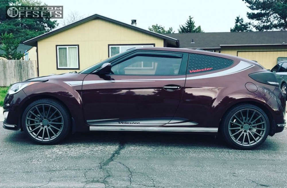2013 Hyundai Veloster with 18x8.5 30 TSW Chicane and 215/40R18 Kumho ...